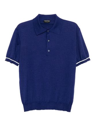 Tom Ford polo &agrave; manches courtes - Bleu