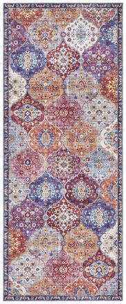 Elle Decoration Kashmir Ghom Orientalischer Teppich - Kurzflor Vintage-Look Orientalisch Ornamente-Muster Klassischer Orientteppich für Wohnzimmer Esszimme