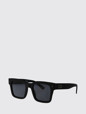 Dsquared2 Lunettes de soleil Icon rectangulaires en ac&eacute;tate noir avec logo appliqu&eacute;