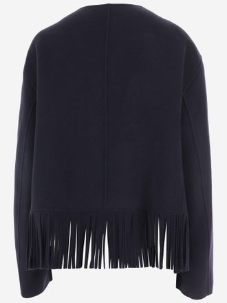 Carven Womens Jacket Wool-Cashmere Dark Navy