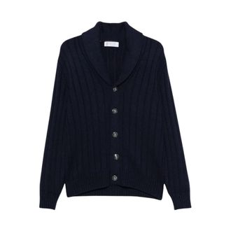 Brunello Cucinelli Strickjacke mit Schalkragen - - Knitwear - Herren - Blau - XL