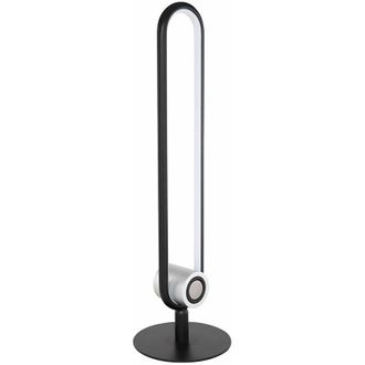 ETC Shop Lampe de bureau design led avec bo&icirc;te &agrave; musique Bluetooth 5W alu noir mat