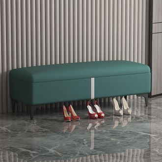 Generic Moderne Aufbewahrungsbank for Schlafzimmer, Organizer Aus Kunstleder, Dickes Gepolstertes Sitzkissen Mit Klappdeckel, Schuhbank- 60 X 40 X 40 cm (24 X
