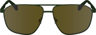 Calvin Klein Jeans Mens Sunglasses CKJ24202S - Khaki with Solid Brown Lens