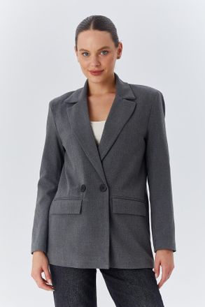 Mixray Langarm-Blazer mit Kn&ouml;pfen