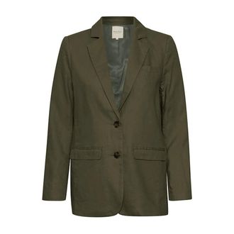 Part Two Leinenblazer mit Kn&ouml;pfen - - Jackets - Damen - Gr&uuml;n - S