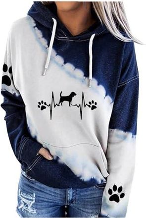 Generic 2026 Sweat à capuche à manches longues pour femme et adolescente, gris, XXL