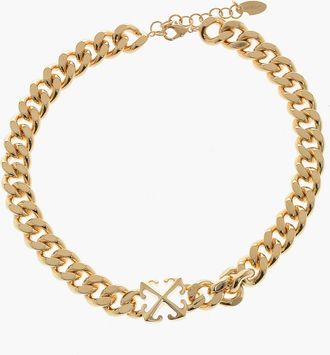 Off-white Gold-Tone Chain Necklace With Iconic Detail Off-White