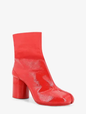 Maison Margiela Womens Boots Tabi Red Leather