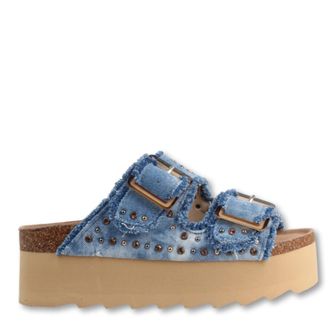 Colors Of California Stylische HC.bes41 Pantoletten - - Shoes - Damen - Blau - 40 EU