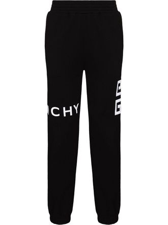 Givenchy pantalon de jogging slim brod&eacute; - Noir
