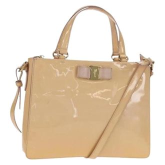 Ferragamo Pre-owned Handtasche aus beschichtetem Canvas - - Pre-owned - Damen - Beige - ONE SIZE