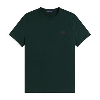 Fred Perry Homme, Tops, Vert, Taille: M Ringer T-Shirt