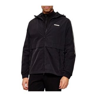 Emporio Armani Emporio Armani Ea7, Homme, Vestes, Noir, Taille: S Logo Series Hooded Jacket
