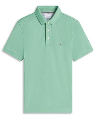 Tommy Hilfiger Slim Fit Poloshirt 1985 mit Stretch und Flag-Stickerei, Slim Fit in