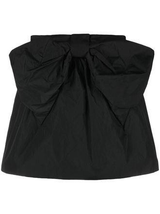 Red Valentino Minirock mit Schleife - Schwarz