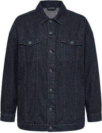 STUDIO UNTOLD Jeansjacke Jeansjacke Boxy Shape R&uuml;cken-Stick Langarm