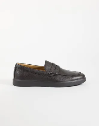 Mango mocassin marron-Gris