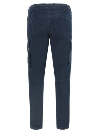 Stone Island Garment-Dyed Organic Twill Cargo Pants - Navy