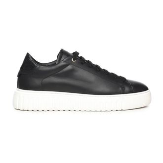 Giuliano Galiano Schwarze Ledersneaker mit Logodetail - - Shoes - Herren - Schwarzk - 40 EU