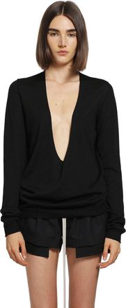 Rick Owens Tower Extreme V-Neck Sweater