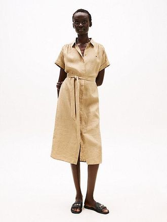 Tommy Hilfiger Robe chemise midi en pur lin