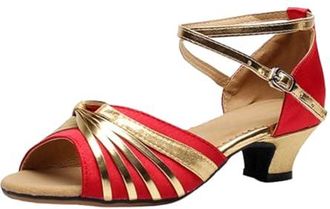 Generic Chaussures De Danse Latine Femme Ouverte Latine Tango Valse Fête Sociale Salle De Bal Ballroom Sandales De Danse Pour Femmes Avec Talon Paillettes Mod