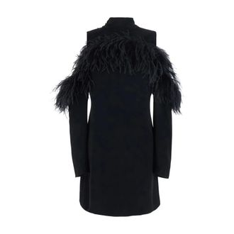 P.A.R.O.S.H. P.a.r.o.s.h., Femme, Robes, Noir, Taille: 38 FR Robe Plumes