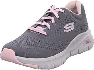 Skechers 149057 Femme Baskets, Gris (Gray Knit Mesh/Pink Trim Gypk), 39.5 EU