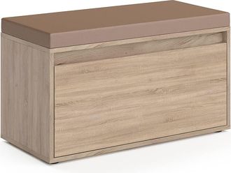 Vicco Schuhbank Iker, Sitzbank mit Stauraum, Sonoma, 80 x 45 cm