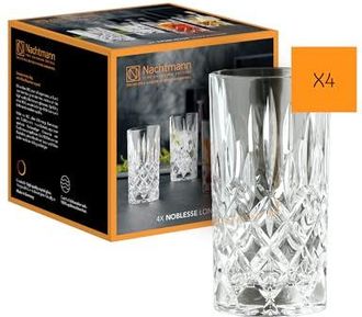 Nachtmann 4-teiliges Longdrinkgl&auml;ser Set, 395 ml, Noblesse, 89208, Cocktailgl&auml;ser aus Kristallglas, Trinkgl&auml;ser sp&uuml;lmaschinenfest