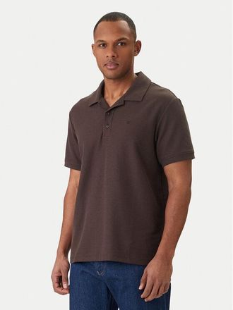Calvin Klein Jeans Poloshirt Easy Micro Waffle LV04RF205G Braun Regular Fit
