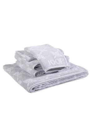 Joop Frottierset Cornflower, Silber, Platin, Textil, 5-teilig, Abstraktes, Oeko-Tex Standard 100, saugf&auml;hig, Aufh&auml;ngeschlaufe, strapazierf&auml;hig, angenehm we