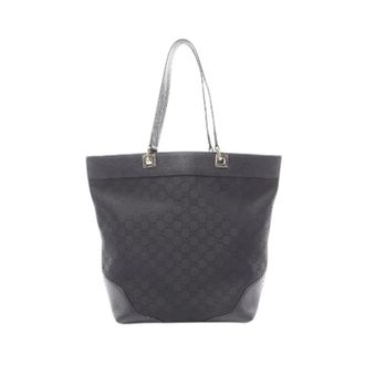 Gucci Sac cabas en nylon et cuir GG Pre-owned - Femme - Pre-owned - Noir - Taille: ONE Size