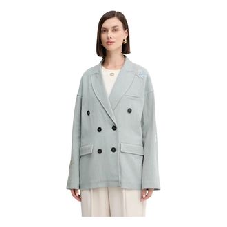 Forte_Forte Zweireihiger Blazer - - Jackets - Damen - Blau - S