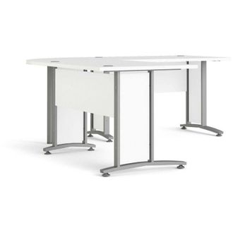 Dmora Schreibtisch Melisande, Mehrzweckschreibtisch, B&uuml;rotisch f&uuml;r pc, Eckschreibtisch, 200x200 h75 cm, Wei&szlig; und Grau - Dmora