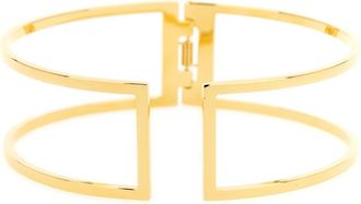 Elisabetta Franchi Femme, Accessoires, Jaune, Taille: ONE Size Ras de cou rigide ajour&eacute; en m&eacute;tal