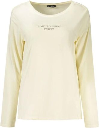 Freddy Femme, Tops, Blanc, Taille: 44 FR T-Shirt en coton