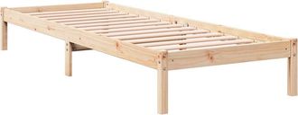 Generic Kleines Einzelbettgestell aus Massivem Kiefernholz - Stabile Sperrholzlatten, Ideal f&uuml;r Schlafzimmer (100 x 210 cm)