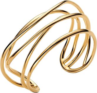 Pandora Organisch Geformter Offener Draht-Armreif mit 14 Karat Vergoldung, aus der Essence Kollektion, Länge: 17,5 cm, 563867C00-2