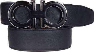 Ferragamo Homme, Accessoires, Noir, Taille: 100 CM Ceinture Gancini r&eacute;versible et ajustable