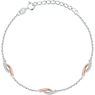 Cleor Bracelet en argent 925/1000 et zircon