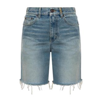 Chlo&eacute; Jeansshorts mit Vintage-Effekt - - Shorts - Damen - Blau - W28