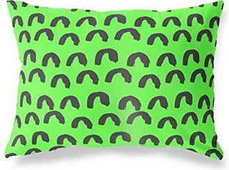 Bonamaison Le Jardin du Lin Kissen Zierkissenbezug Neon Grün-Rauch Kissenbezug, Weich Bequem, Für Zuhause Autos Büro Sofa Wohnzimmer Couch Schlafzimmer Dekor, 35