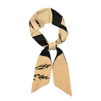 Generic &Eacute;charpe lapin coucher de soleil pour femme - &Eacute;charpe tour de cou pour sacs &agrave; main - Lapin de P&acirc;ques - Bandeau en satin de soie pour le sport, le yoga 