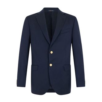 Brooks Brothers Virgin Wool Blazer mit Goldkn&ouml;pfen - - Jackets - Herren - Blau - 4XL