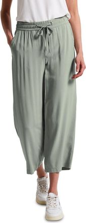Street One Damen 3716099 Wide Leg Hose, Dusty Milky Green, 46