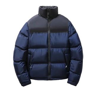 Generic Parka courte à col montant pour homme - Coupe-vent - Chaude et décontractée, bleu, XL