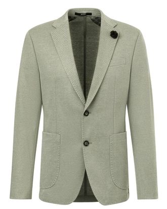 Joop Teilgef&uuml;ttertes Jersey-Sakko mit Karo-Muster und Stretch, Slim Fit in