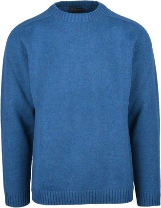 Daniele Fiesoli Homme, Pulls, Bleu, Taille: 2XL Tricot ras du cou